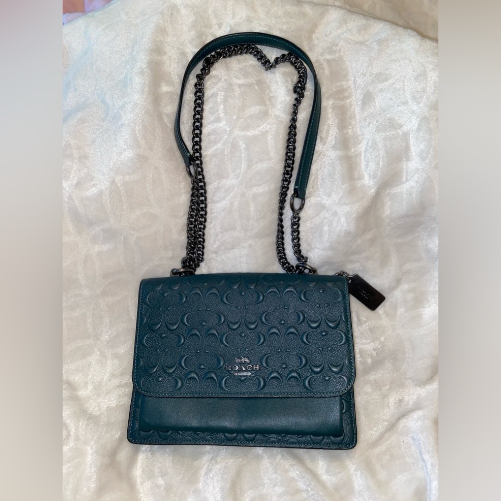 Coach Authentic Leather “C” Logo Bag - Gem